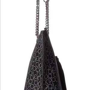 Calvin Klein | Bags | Calvin Klein Signature Zip Chain Tote Blackwhite ...
